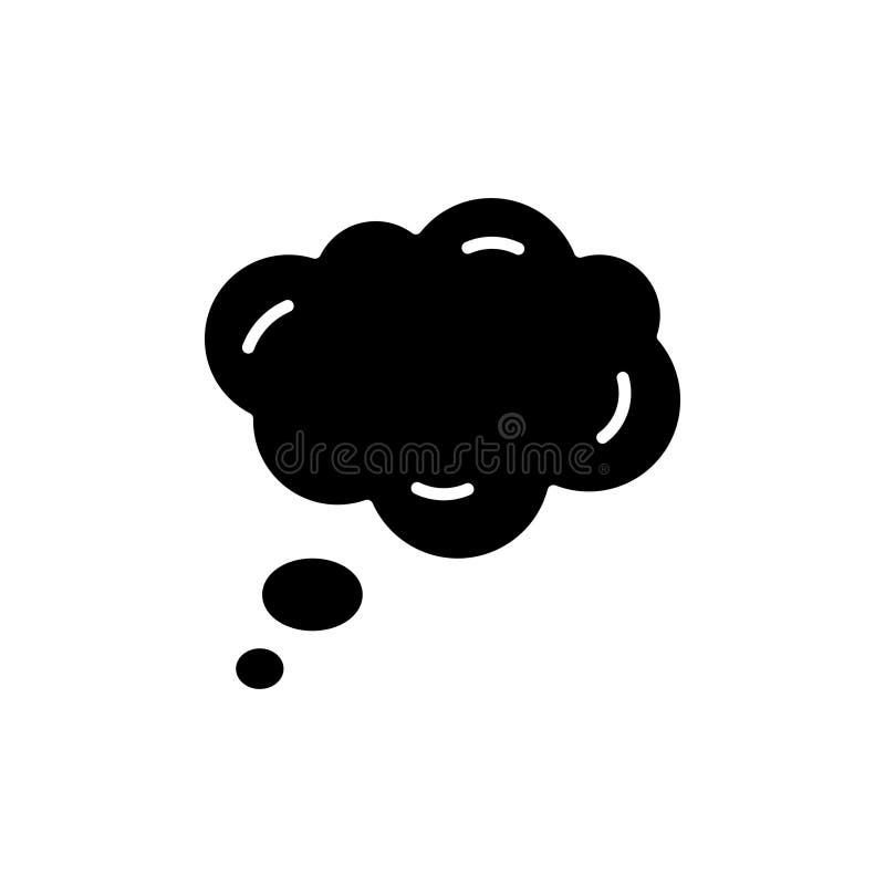 Dream Cloud Icon Set. Cloud Think Bubble Baloon Vector Symbol in a ...