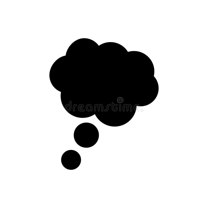 Dream Cloud Icon Set. Cloud Think Bubble Baloon Vector Symbol in a ...
