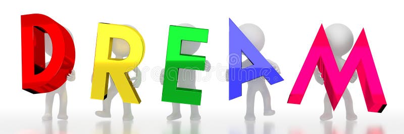 DREAM Colorful Overlapping Letters Vector Banner Stock Vector ...