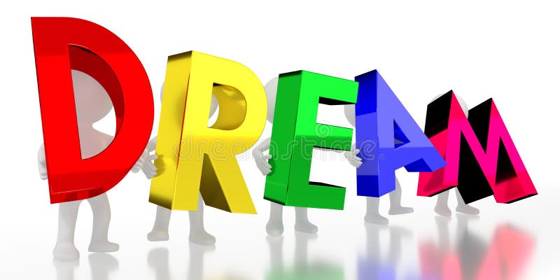 DREAM Colorful Overlapping Letters Vector Banner Stock Vector ...