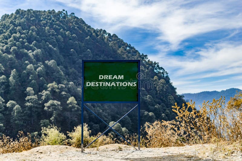 Dream destinations stock photo. Image of travel, message - 76477238