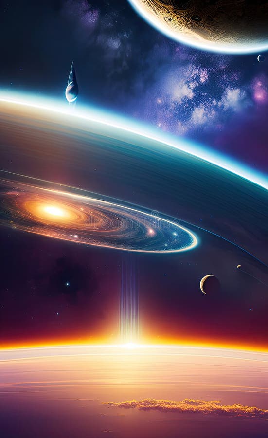 A Dream of a Distant Galaxy, Concept Art, Matte Painting, HQ, 4k Stock ...