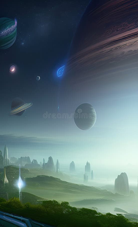 A Dream of a Distant Galaxy, Concept Art, Matte Painting, HQ, 4k Stock ...