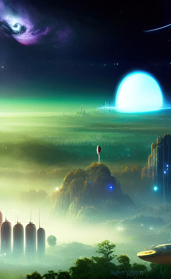 A Dream of a Distant Galaxy, Concept Art, Matte Painting, HQ, 4k Stock ...