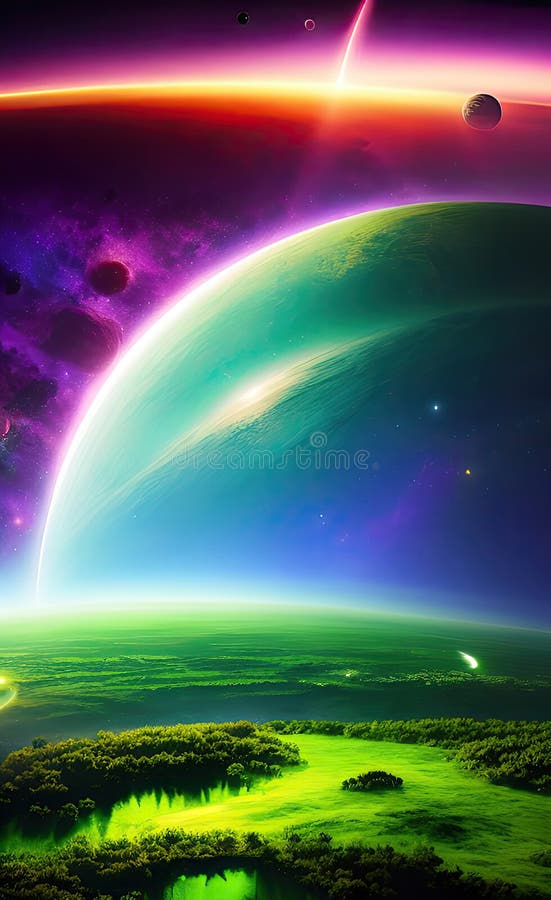 A Dream of a Distant Galaxy, Concept Art, Matte Painting, HQ, 4k Stock ...