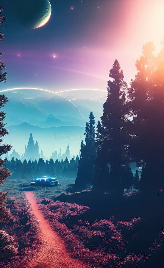 A Dream of a Distant Galaxy, Concept Art, Matte Painting, HQ, 4k Stock ...