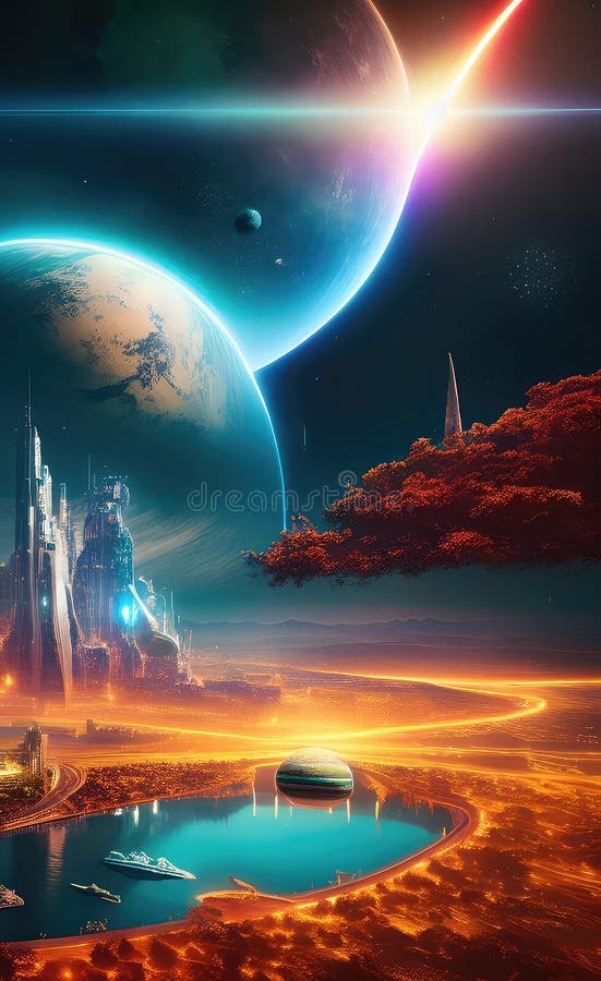 A Dream of a Distant Galaxy, Concept Art, Matte Painting, HQ, 4k Stock ...