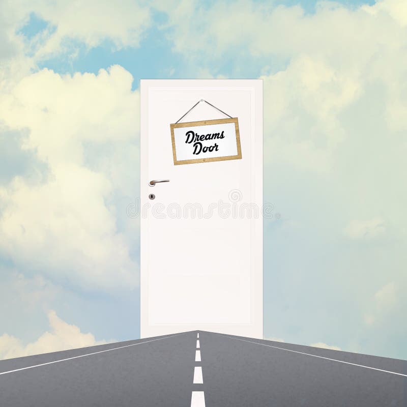 Dream door stock illustration. Illustration of open, cute - 86577025