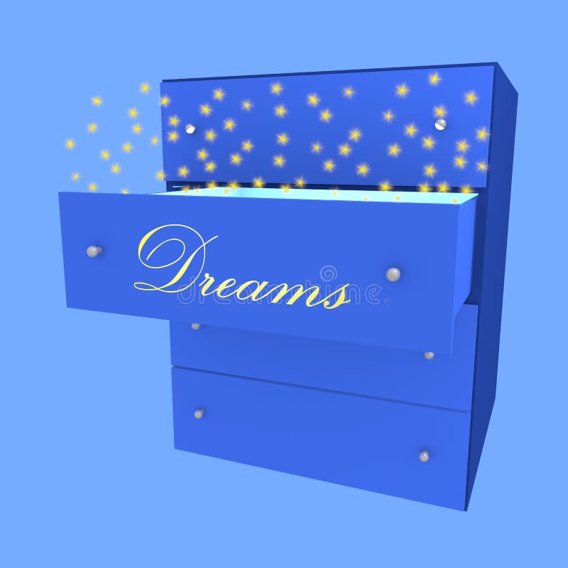 Dream in drawer stock illustration. Illustration of concept - 40988544