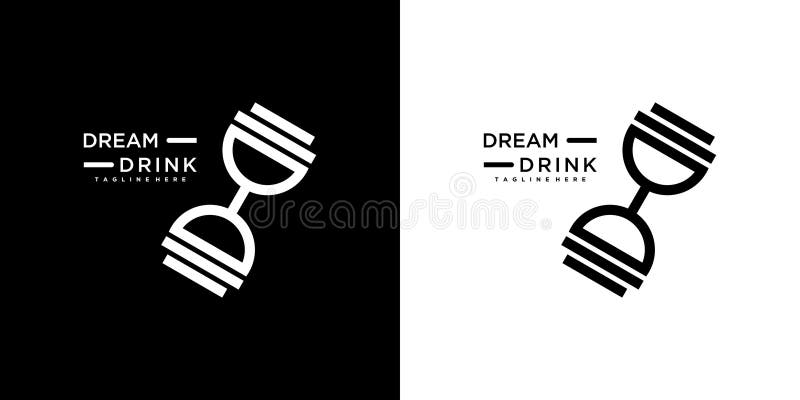 Dream Drink Logo Design with Modern Style Stock Illustration ...