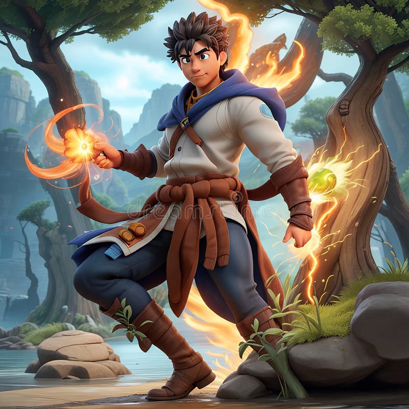 Dream Fighter Game Character Superhero 3D Digital Art Stock ...