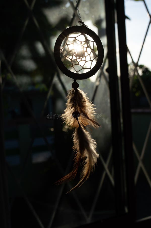 Dream Filter Hanging from the Window Against the Sunlight in a Late ...