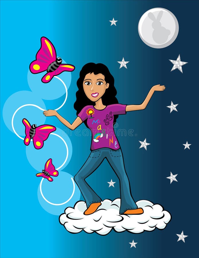 Girl Daydreaming Stock Illustrations – 2,293 Girl Daydreaming Stock ...