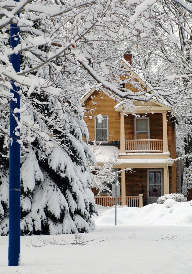 Dream home stock image. Image of cold, winter, frozen, house - 919647