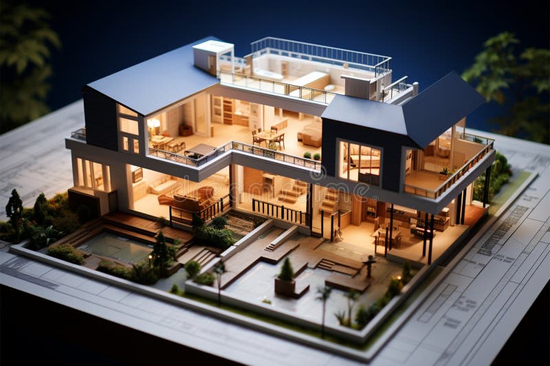 Dream Home Vision Floor Plan of a Dream House in Sharp Focus ...