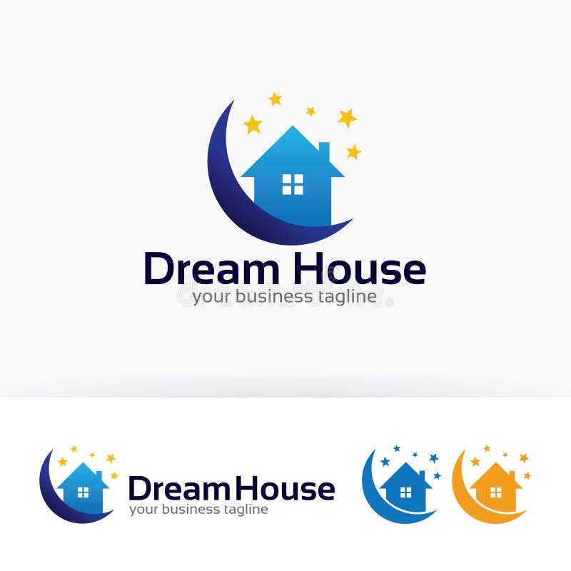 Dream House Vector Logo Design Stock Vector - Illustration of ...