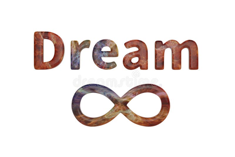Dream and Infinity Symbol. 3D Illustration. Stock Illustration ...