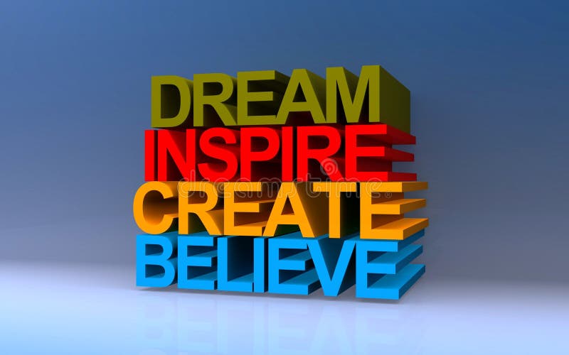 Inspire Create Repeat Motivational Quote. Vintage Vector Lettering ...