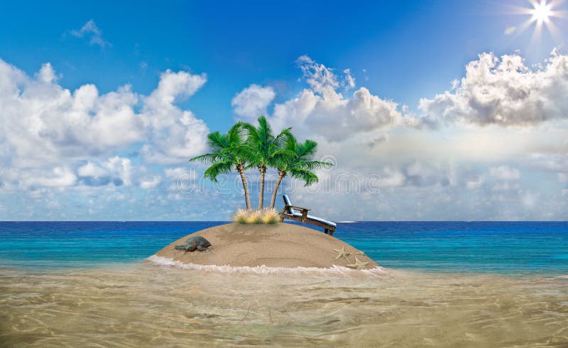 Dream Island. stock image. Image of nature, dream, cloud - 56216109