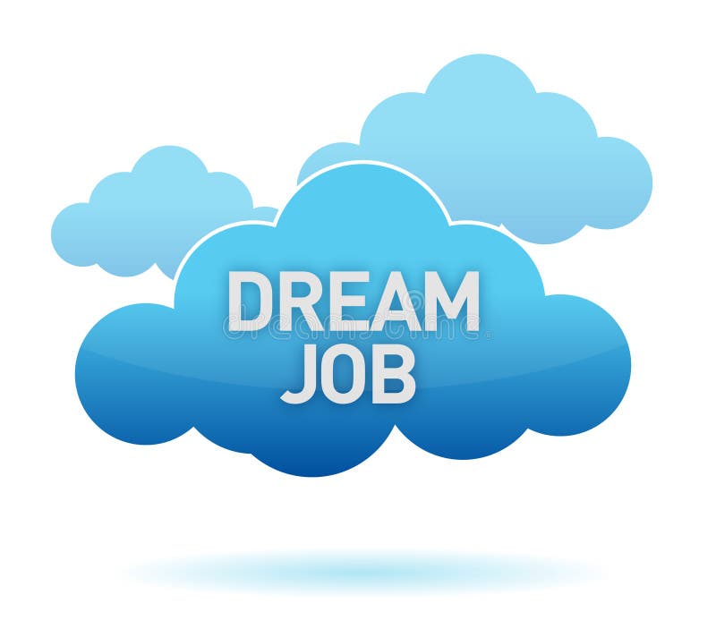 Dream Job Cloud Illustration Stock Vector - Illustration of graph ...