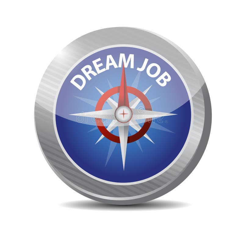 Dream Job Compass Guide To Your Way. Illustration Stock Illustration ...