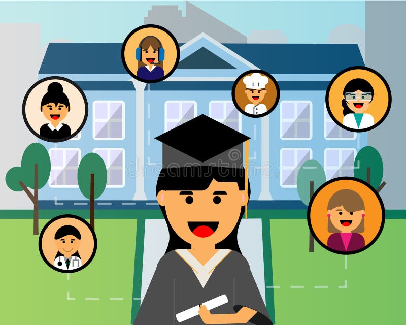 Graduate Choosing Job Stock Illustrations – 42 Graduate Choosing Job ...