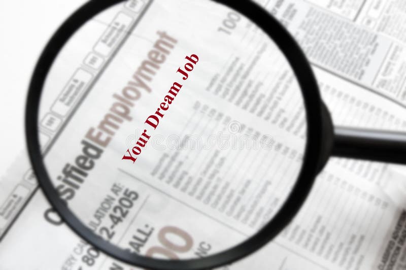 Dream job stock image. Image of employer, magnifying - 30943003