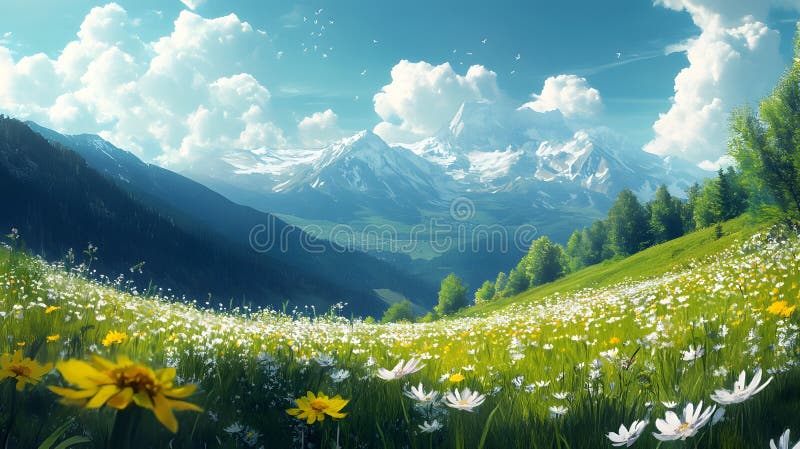 A Dream Landscape Image that Represents the Lightness Stock ...