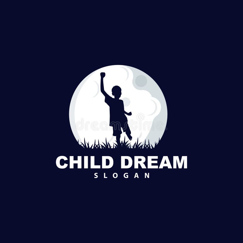 Dream Logo, Kid Dream Inspirational Design, Vector Reaching Star Fun ...