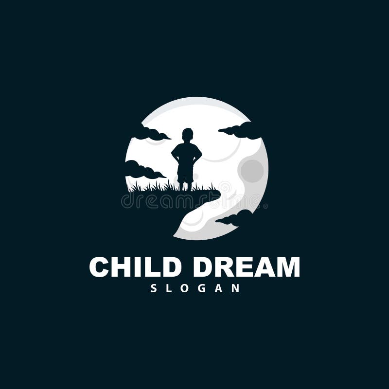 Dream Logo, Kid Dream Inspirational Design, Vector Reaching Star Fun ...