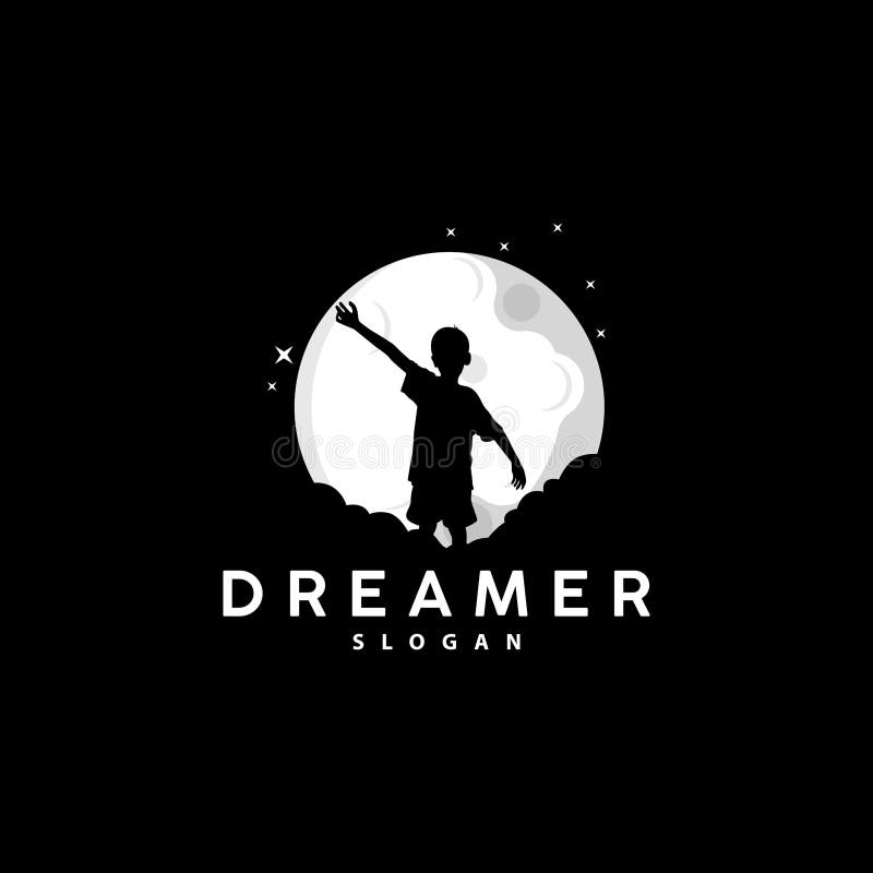 Dream Logo, Kid Dream Inspirational Design, Vector Reaching Star Fun ...