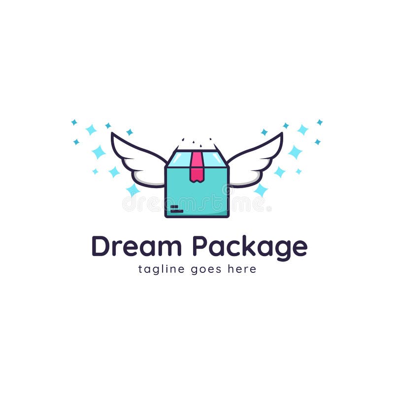 Dream Package Logo, Parcel Cardboard Box Package Delivery Logo Icon ...