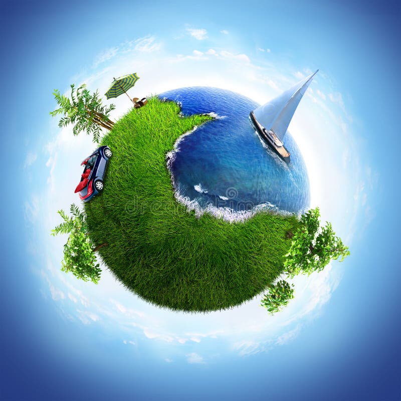 Dream planet stock illustration. Illustration of cloud - 9638203