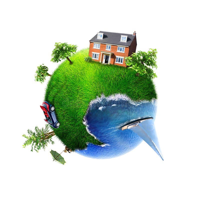 Dream planet stock illustration. Illustration of seashore - 9638881