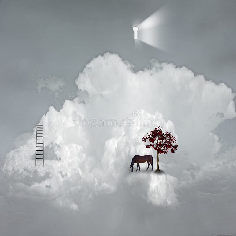 Dream Scene stock illustration. Illustration of keyhole - 158578593