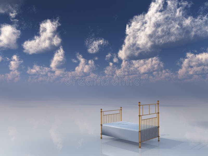 Dream stock illustration. Illustration of clouds, bedroom - 34872352