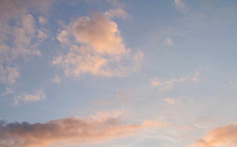 Dream, Sky with Clouds and Sunlight at Sunset. Colorful and Cheerful ...