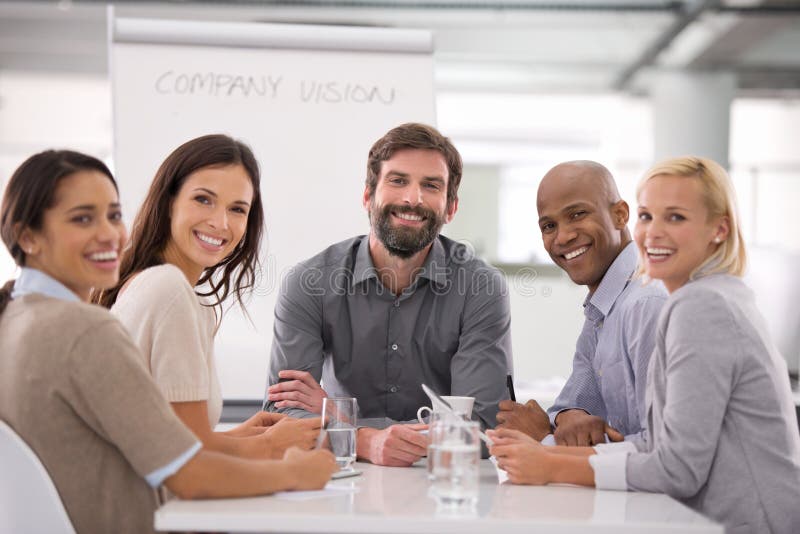 Dream Team. a Group of Businesspeople in the Boardroom. Stock Image ...