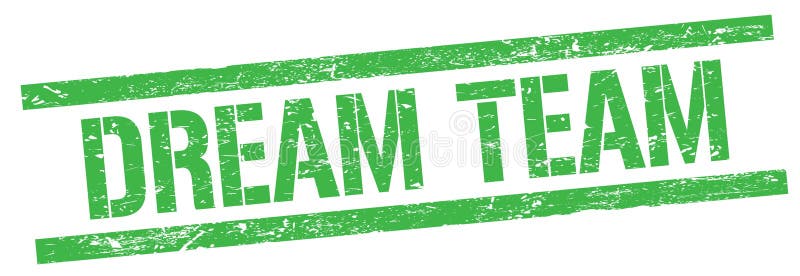 DREAM TEAM Text on Green Grungy Rectangle Stamp Stock Illustration ...