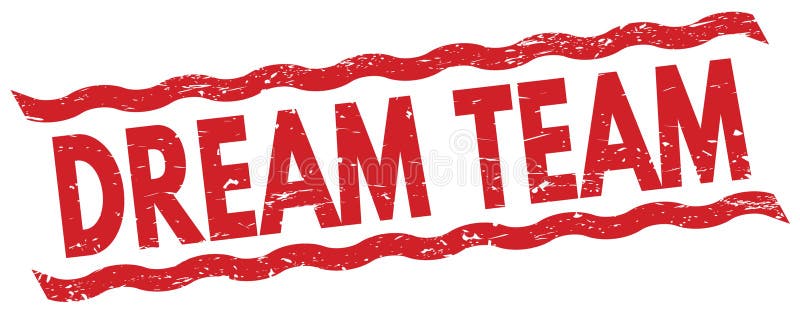 DREAM TEAM Text on Red Lines Stamp Sign Stock Illustration ...