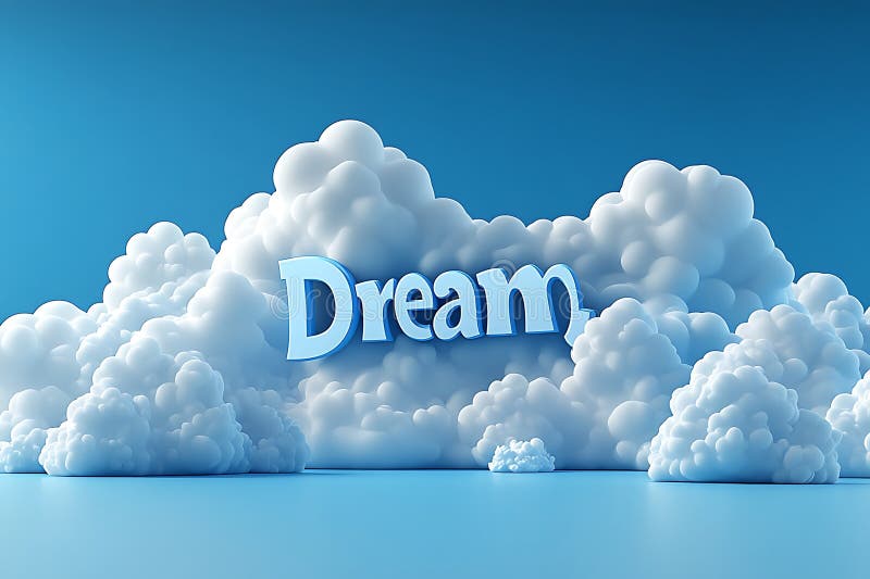 DREAM Text Design – Inspirational Typography Stock Illustration ...