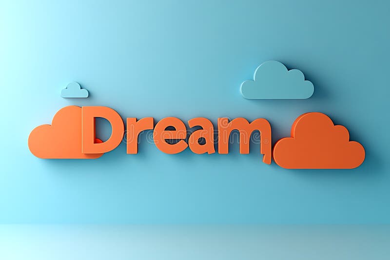 Dream big text design stock vector. Illustration of positive - 139297048