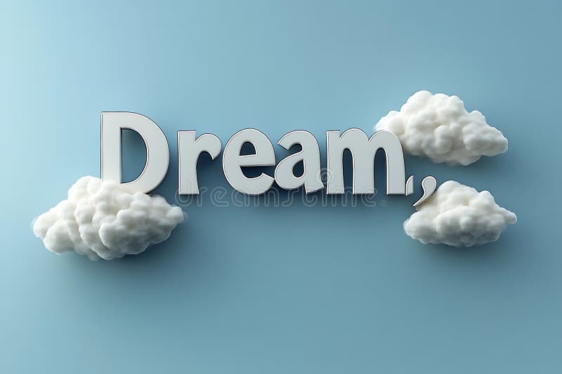 DREAM Text Design – Inspirational Typography Stock Illustration ...