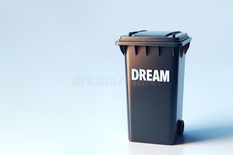The Dream is Thrown into the Trash, a Symbol of Lost Hope. Space for ...