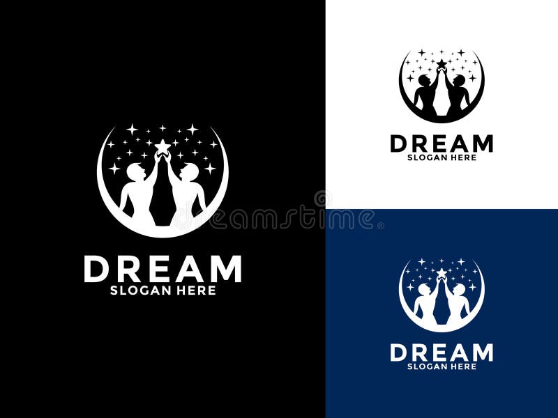 Dream Vector Logo, Reaching Dream Logo Icon Vector, Kids Dream Logo ...