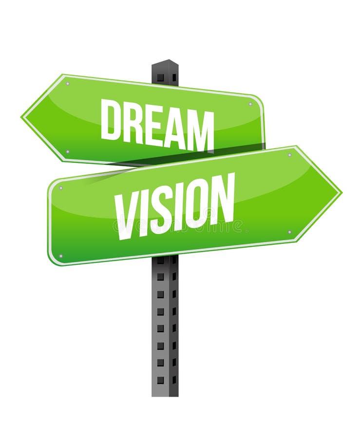 Vision Sign Represents Signboard Display and Missions Stock ...