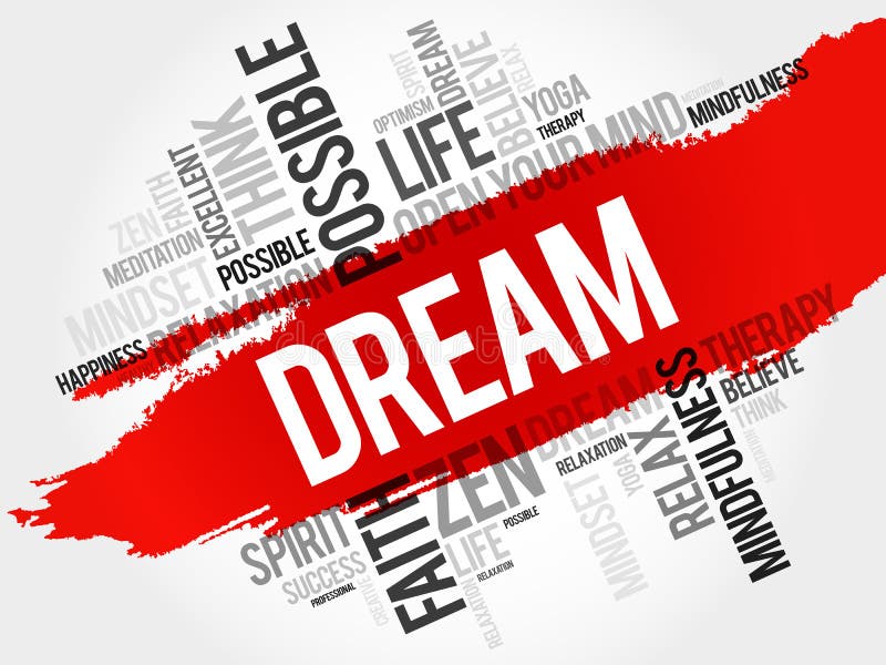 Dream word cloud stock illustration. Illustration of happiness - 202654239
