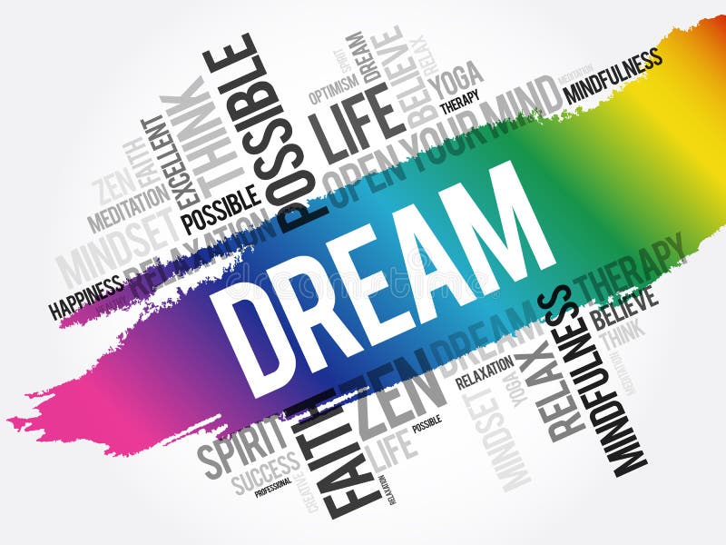 Dream word cloud stock illustration. Illustration of happiness - 202654239