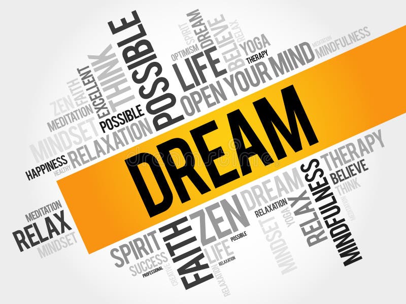 Dream word cloud stock illustration. Illustration of happiness - 202654239
