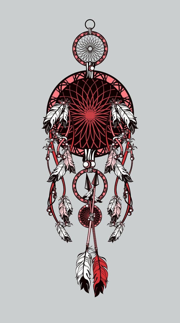Dreamcatcher Indio Del Chamán Ilustración del Vector - Ilustración de ...